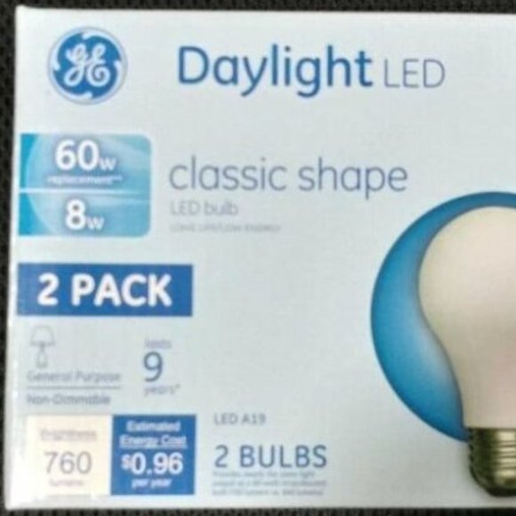 General Electric | Other | Ge Daylight Led 8 Watt 6 W Equivalent A9 ...
